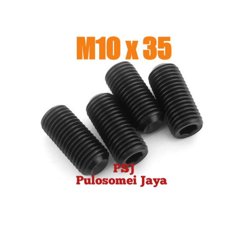 Jual Baja Socket Set Screw M10 x 35 / Baut L Tanam / L Set Hitam ...
