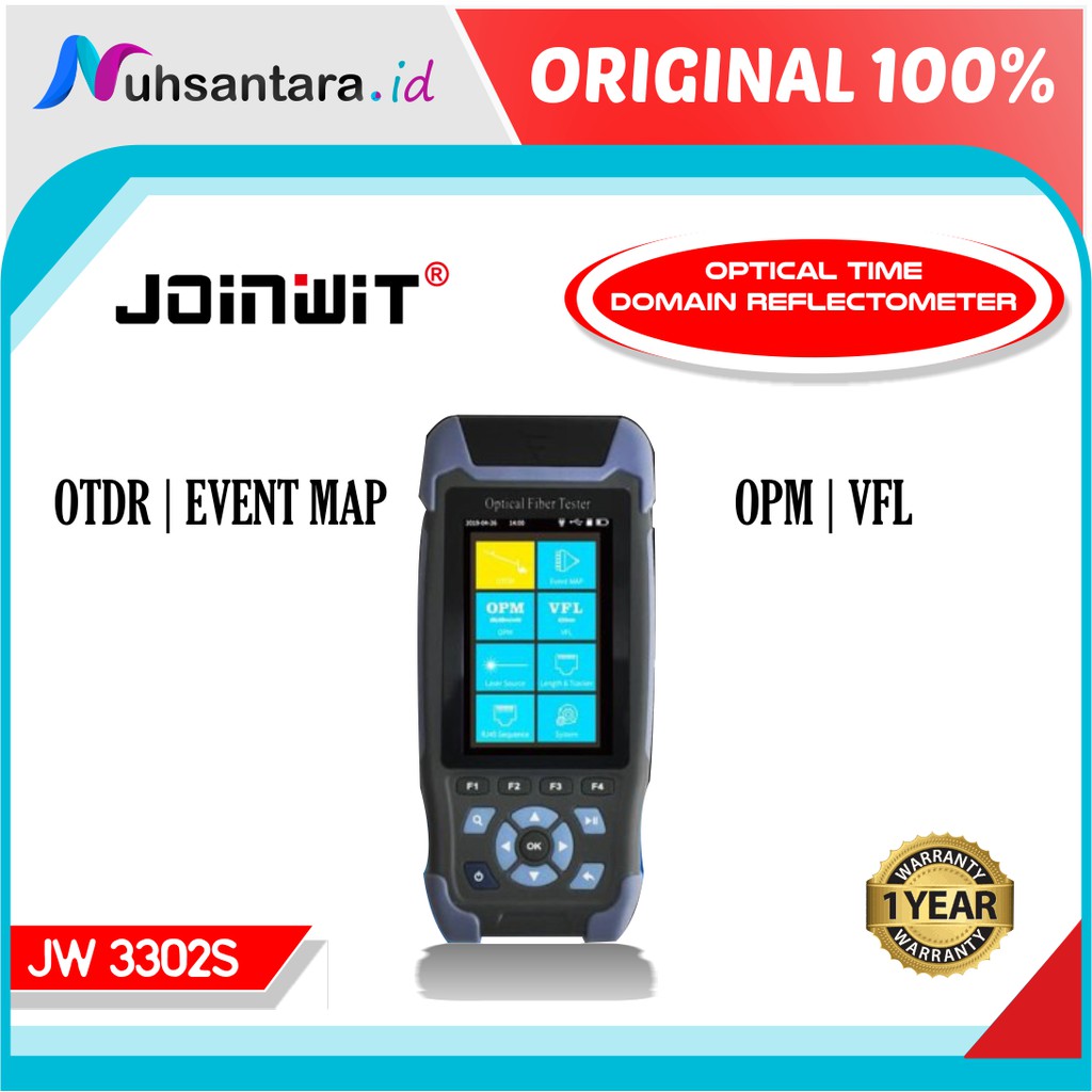 Jual OTDR JW3302S Joinwit Fiber Optik Optical Domain Reflectometer FTTH ...