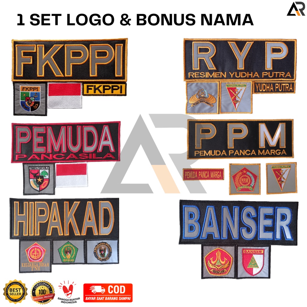 Jual LOGO fullset lengkap FKPPI/BANSER/PPM/RYP/HIPAKAD/PEMUDA PANCASILA ...