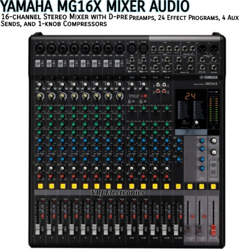 Jual Mixer Audio Yamaha MG16X 16-Channel Mixer with Effect | Shopee ...