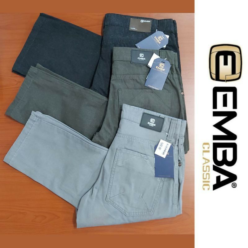 Jual Emba Basic Slim 4 warna / Celana pria panjang / Ramayana Mall ...