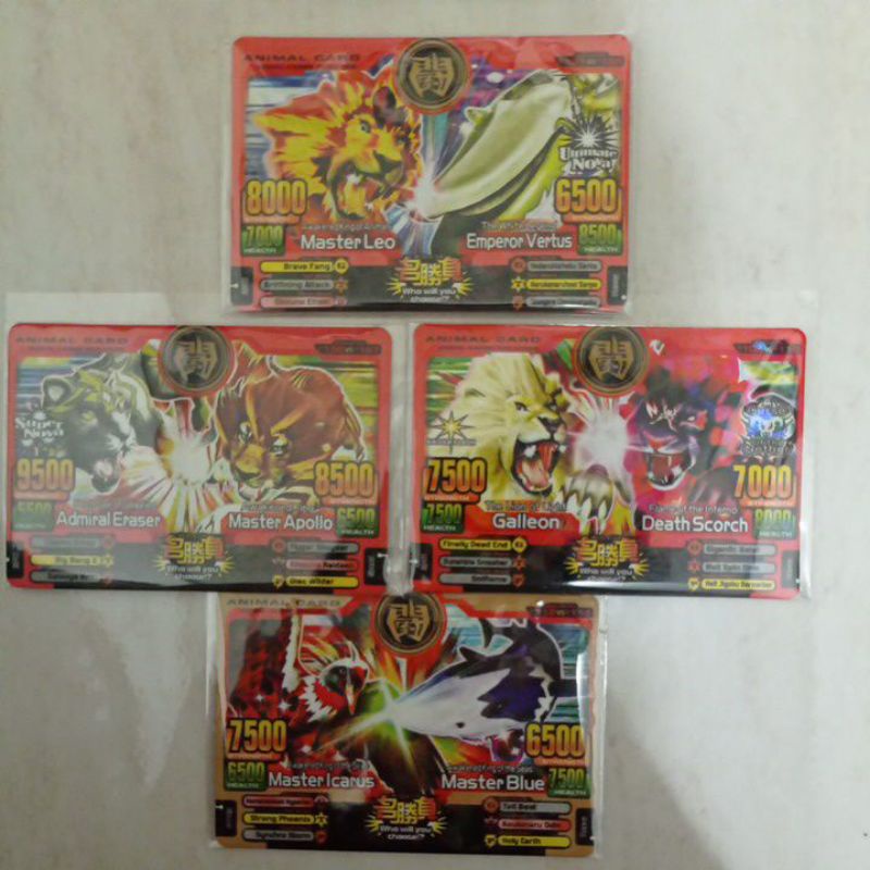 Jual Kartu Animal Kaiser 8dx Galleon,Death Scorch, Master Leo,Emperor ...