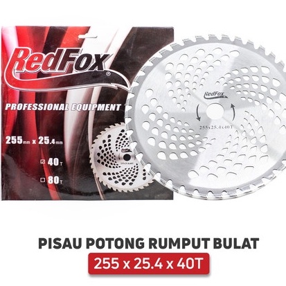 Jual REDFOX BULAT Mata Pisau Potong Rumput Bulat 10 Inch x 40 Mata Brush Cutter | Shopee Indonesia