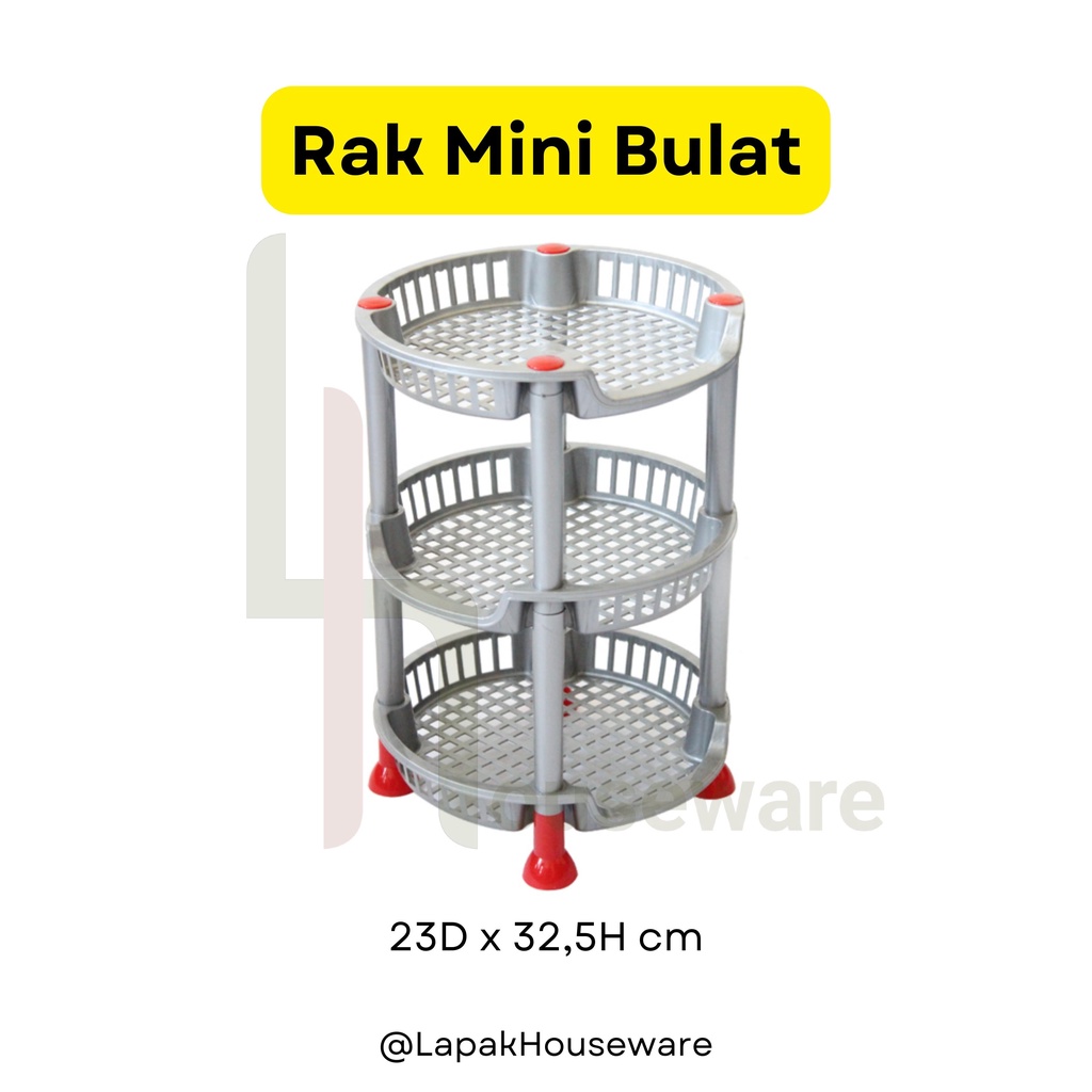 Jual Rak mini bulat susun 3 / Rak Mini Skin Care / Rak Mini Serbaguna ...
