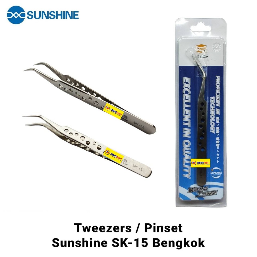 Jual Tweezers Pinset SUNSHINE SK-15 Pinset Bengkok Original | Shopee ...