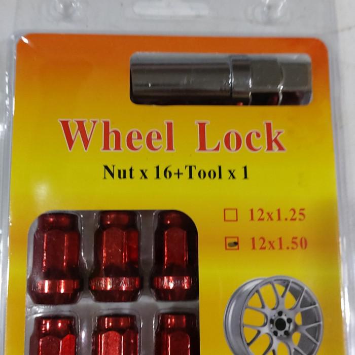 Jual Mur Racing Wheel Lock / Max Guard Segi 7 - Merah | Shopee Indonesia