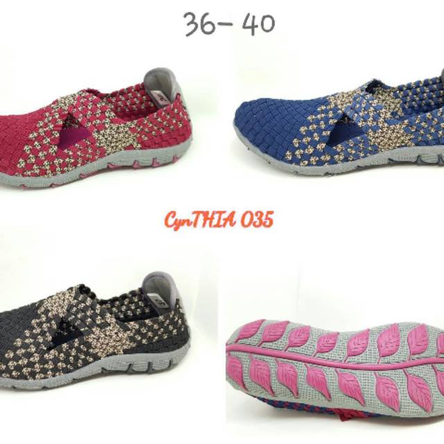Jual Sepatu flat rajut Cynthia 035 | Shopee Indonesia