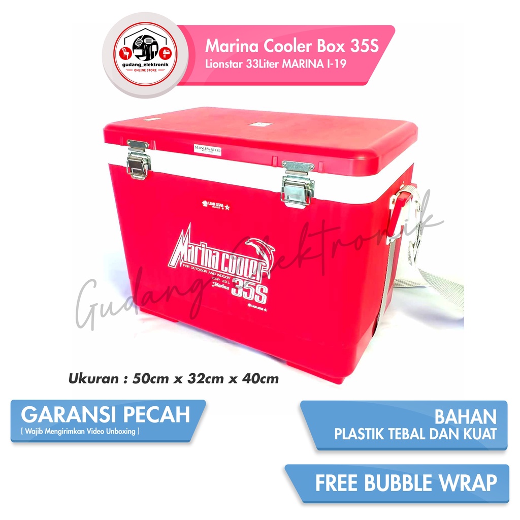 Jual Marina Cooler Box Lionstar 35S 33 Liter / Box Tempat Es | Shopee ...