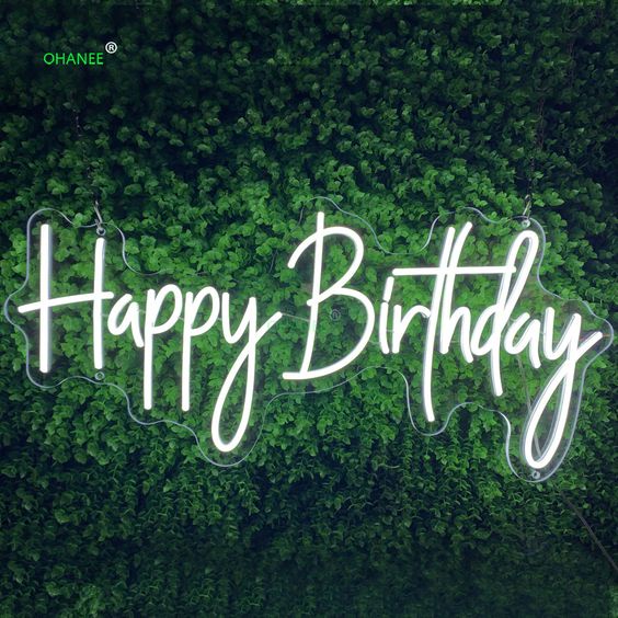 Jual Neon Flex Happy Birthday Neon Sign Happy Birthday ukuran 17 x 50 ...