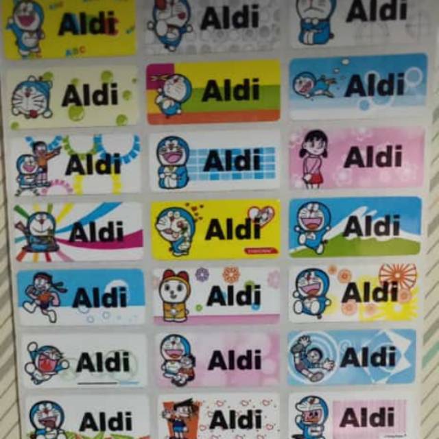 Jual Stiker Label Nama Waterproof Doraemon | Shopee Indonesia
