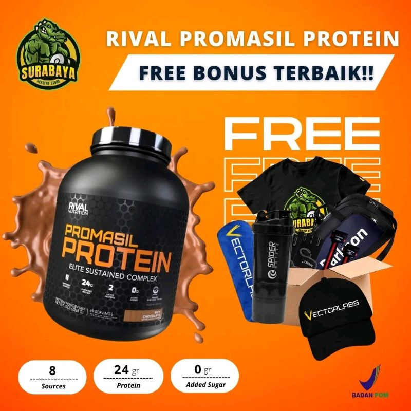 Jual Rival Nutrition Whey Protein Promasil 5 Lbs Susu Puasa BPOM ...
