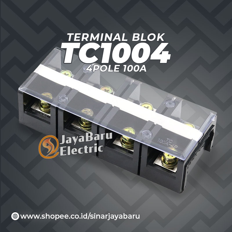 Jual Terminal Block Terminal Blok Kaca 4P 4 Pole 100A TC1004 TC-1004 | Shopee Indonesia
