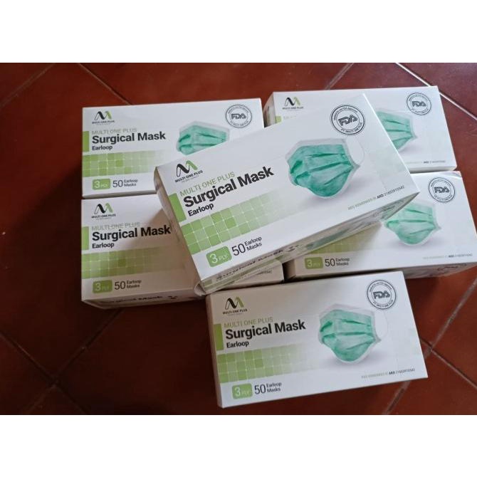 Jual Masker Medis MULTI ONE PLUS Premium Surgical Face Mask 3 Ply 4 Ply ...