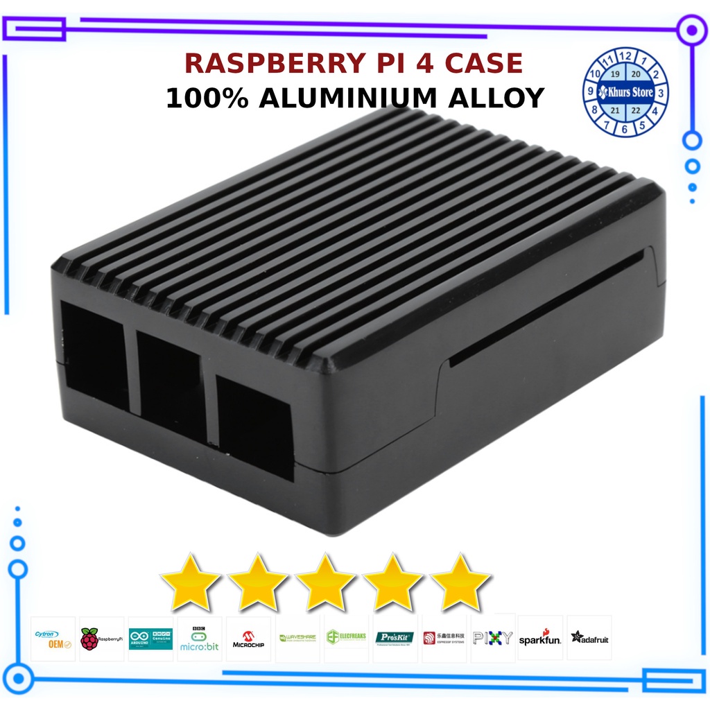 Jual Metal Case Raspberry pi 4 Casing Aluminium Alloy Full Armor ...