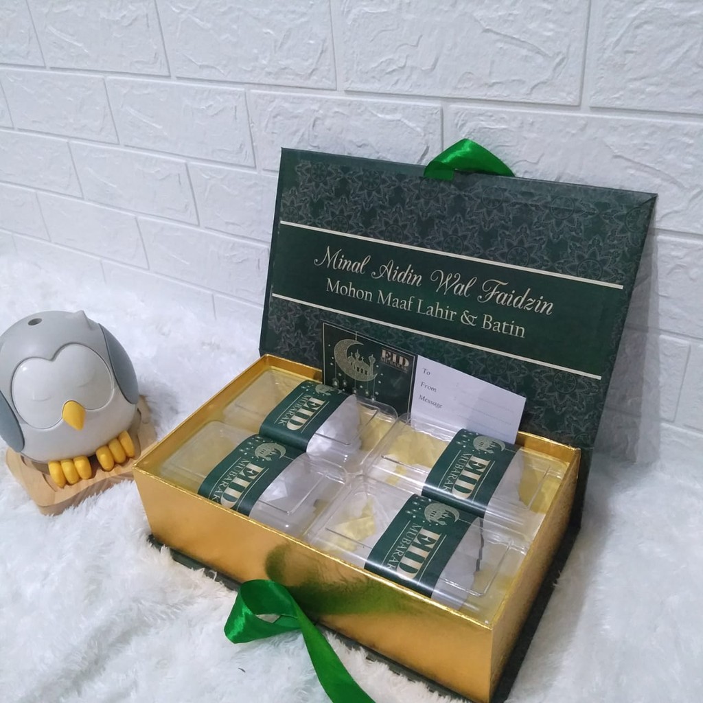 Jual hampers hardbox Lebaran kue kering model buka tutup lepas sekat ...