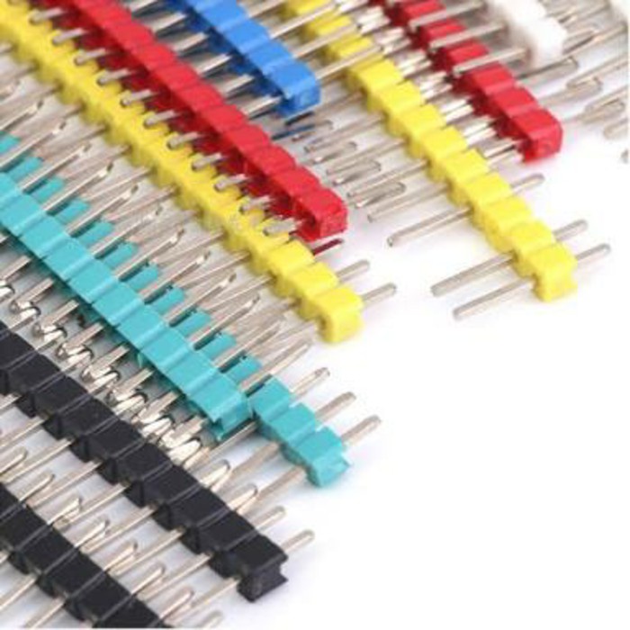 Jual Pin Header 2.54mm color Male 40 Pin Single Row Strip Warna ...