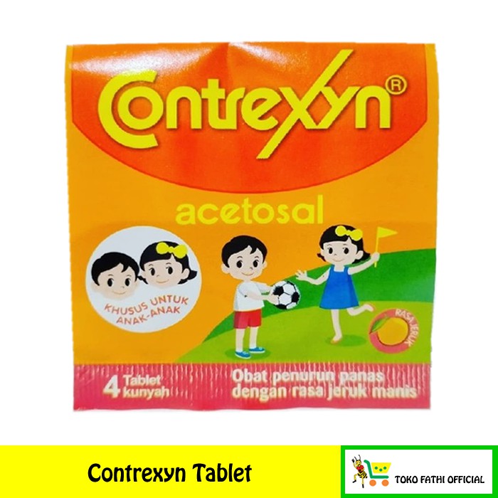 Jual Contrexyn Tablet Obat penurun panas dan demam anak | Shopee Indonesia