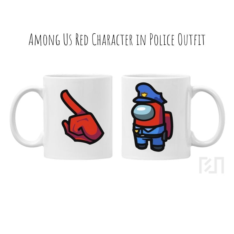 Jual Mug Among Us Red Character in Police Outfit Icon | Shopee Indonesia