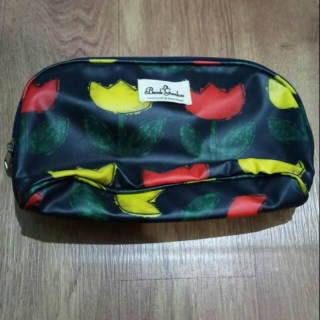 Jual Pouch / Tas Kosmetik Resliting Motif Bunga Tulip | Shopee Indonesia