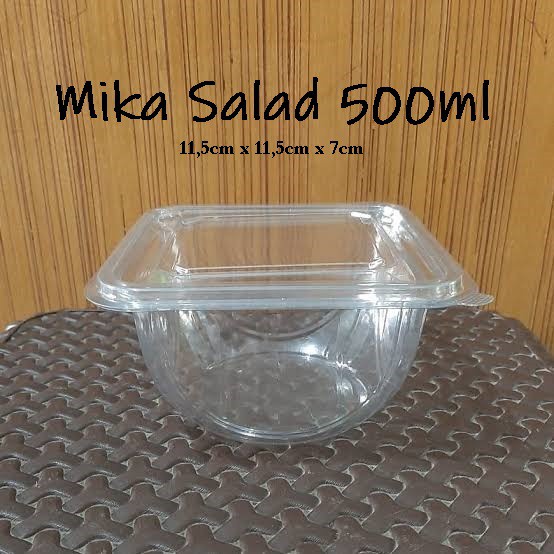 Jual Mika Salad 500ml Tebal / Mangkok Salad 500ml / Kotak Salad 500ml Bagus | Shopee Indonesia