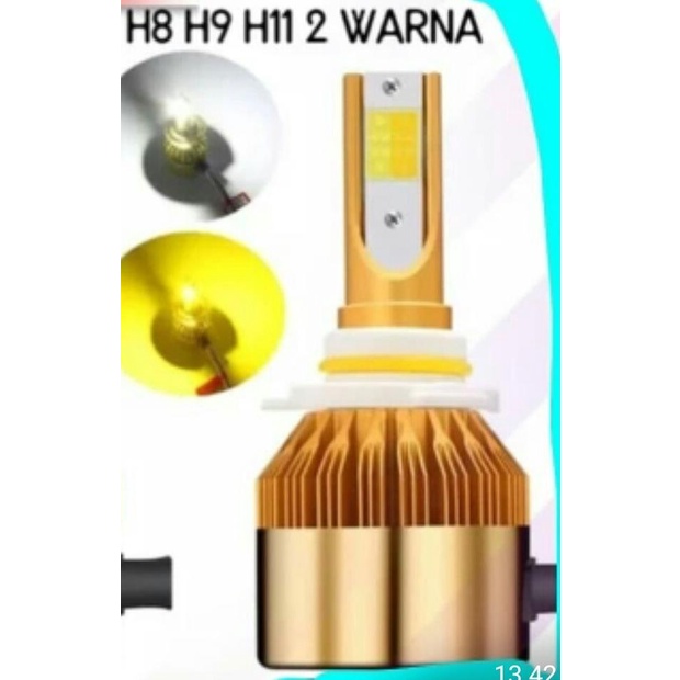 Jual Lampu LED Headlamp Foglamp 2 Warna H11 dan H7 dan HB3 9005 DAN H4 ...