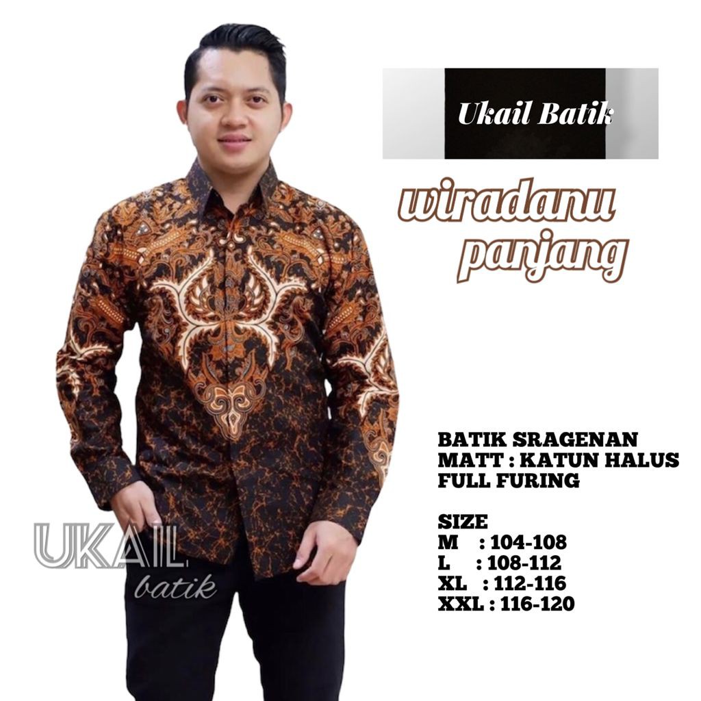 Jual WIRADANU UKAIL KEMEJA BATIK PRIA SOLO LENGAN PANJANG PENDEK LAPIS ...