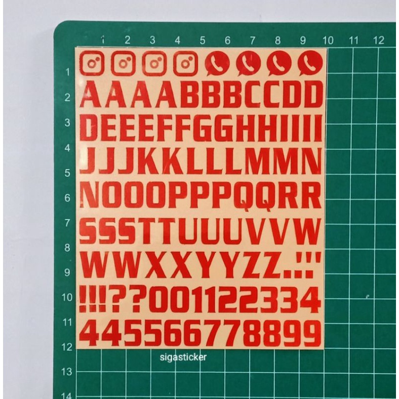 Jual STIKER STICKER ABJAD STICKER HURUF ANGKA CUTTING | Shopee Indonesia