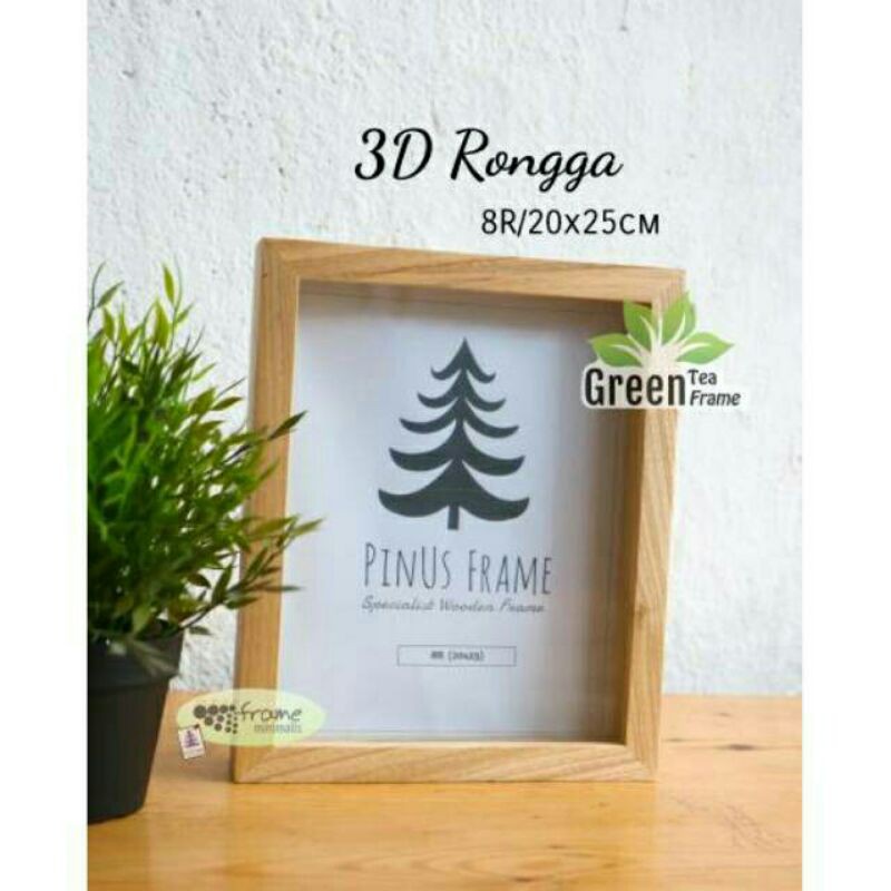 Jual Frame 3D Box Rongga 6R/A5/15x20 Natural - bingkai foto mahar ...