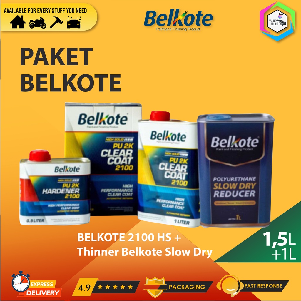 Jual PAKET CLEAR BELKOTE 2100 HS + Thinner Belkote Slow Dry | Shopee ...