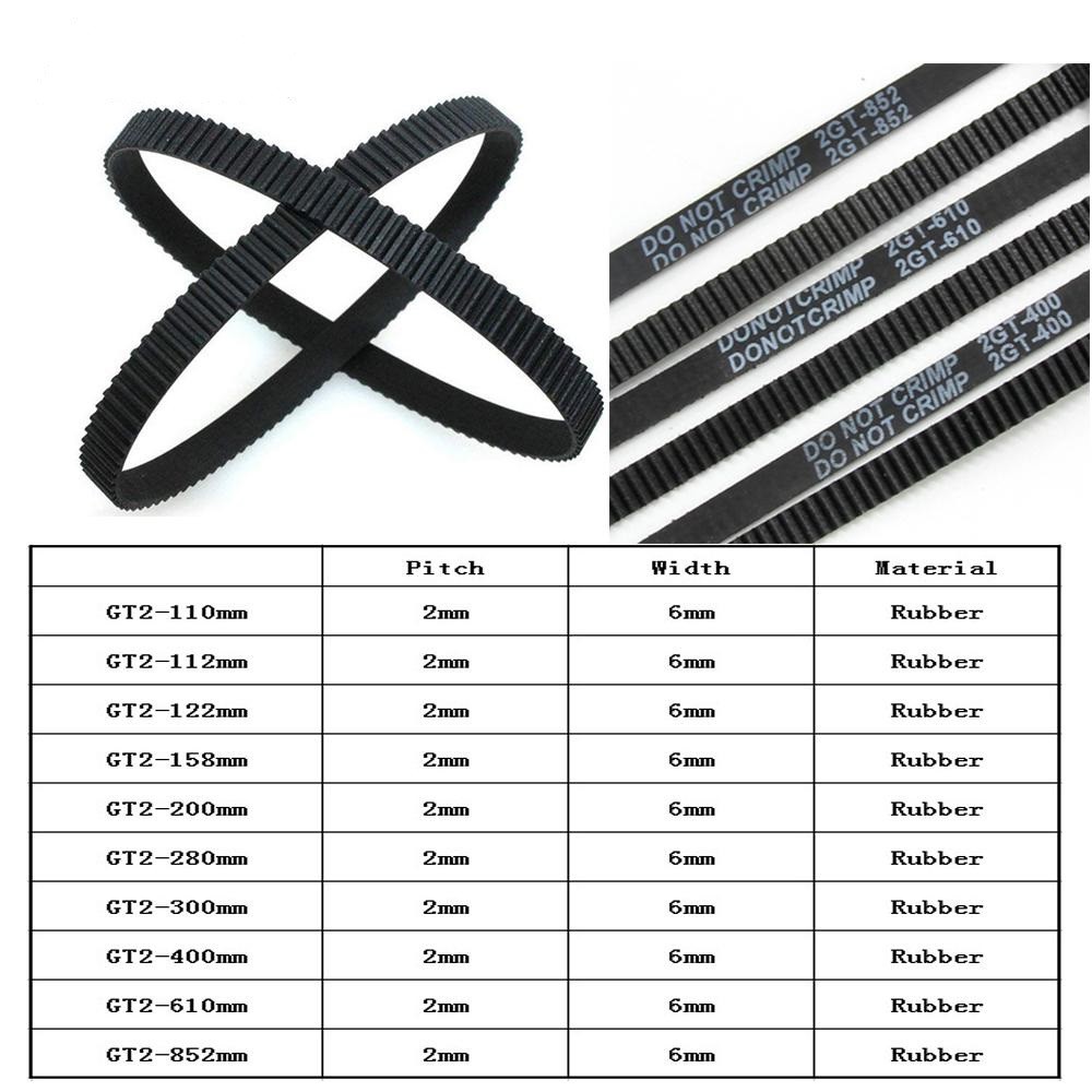 Jual GT2 Closed Loop Timing Belt Rubber 2GT 6mm 3D Printers Part 852MM ...