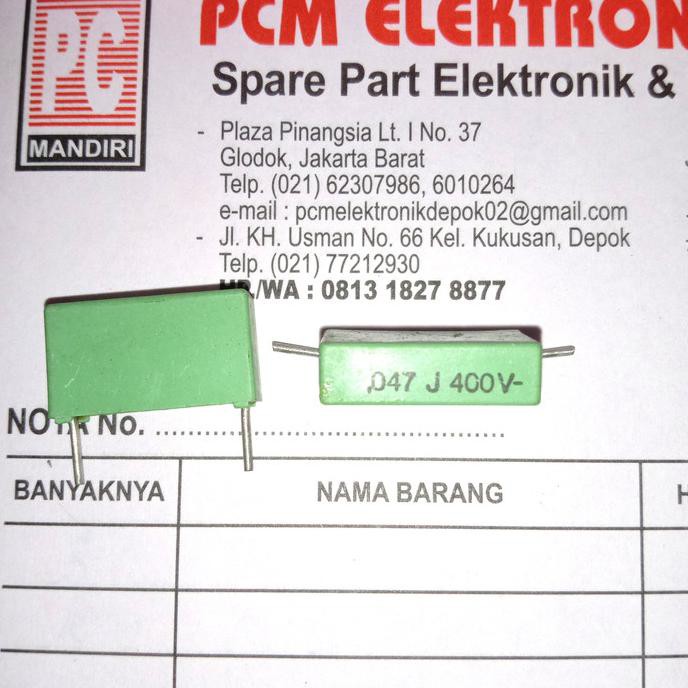 Jual Mkt 0.047Uf 400V- 47Nf 400V 473 0.047J400 Mkp Kapasitor Capacitor ...