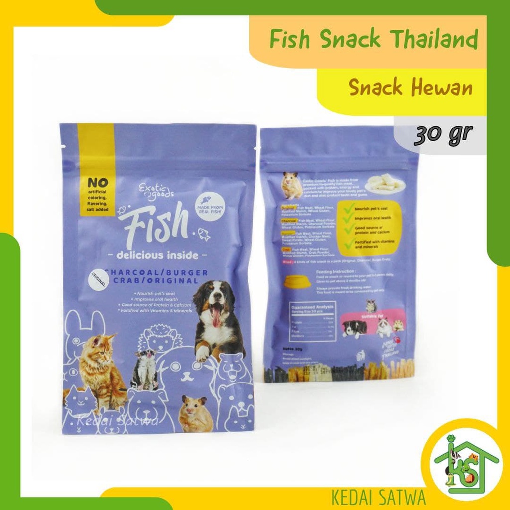 Jual Fish Snack 20gr Makanan Sugar Glidr, Hamster, Musang, Otter -Kedai ...