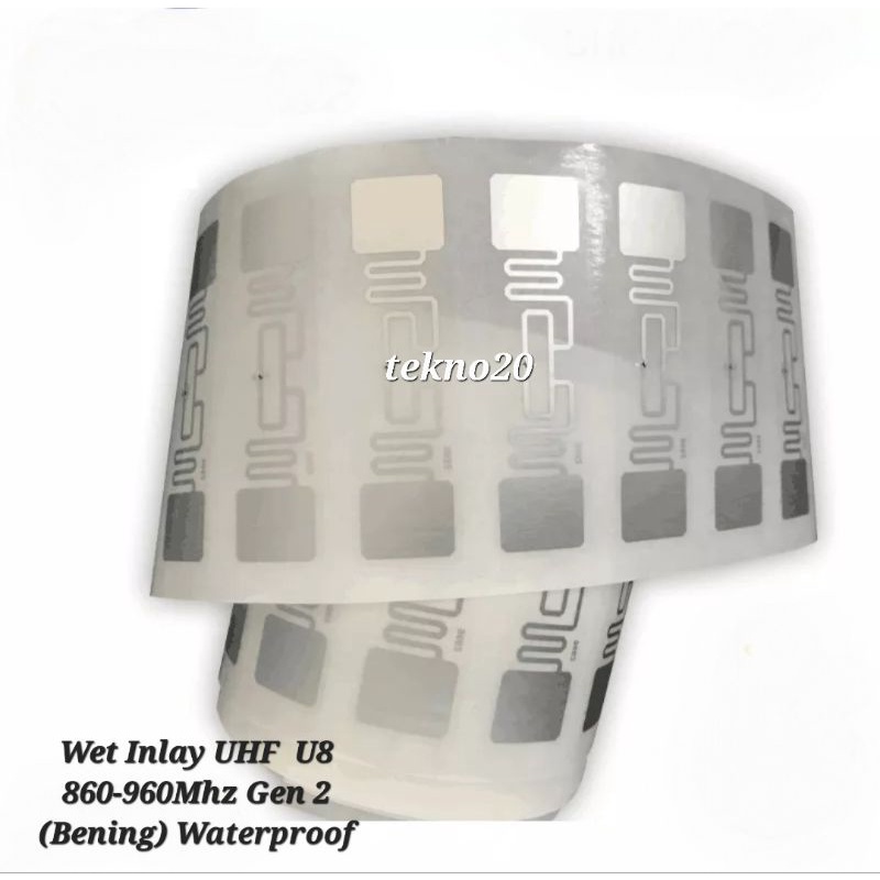 Jual Long Range Stiker UHF Tag H3 9662 Paper Label EPC Gen2 Wet Inlay ...