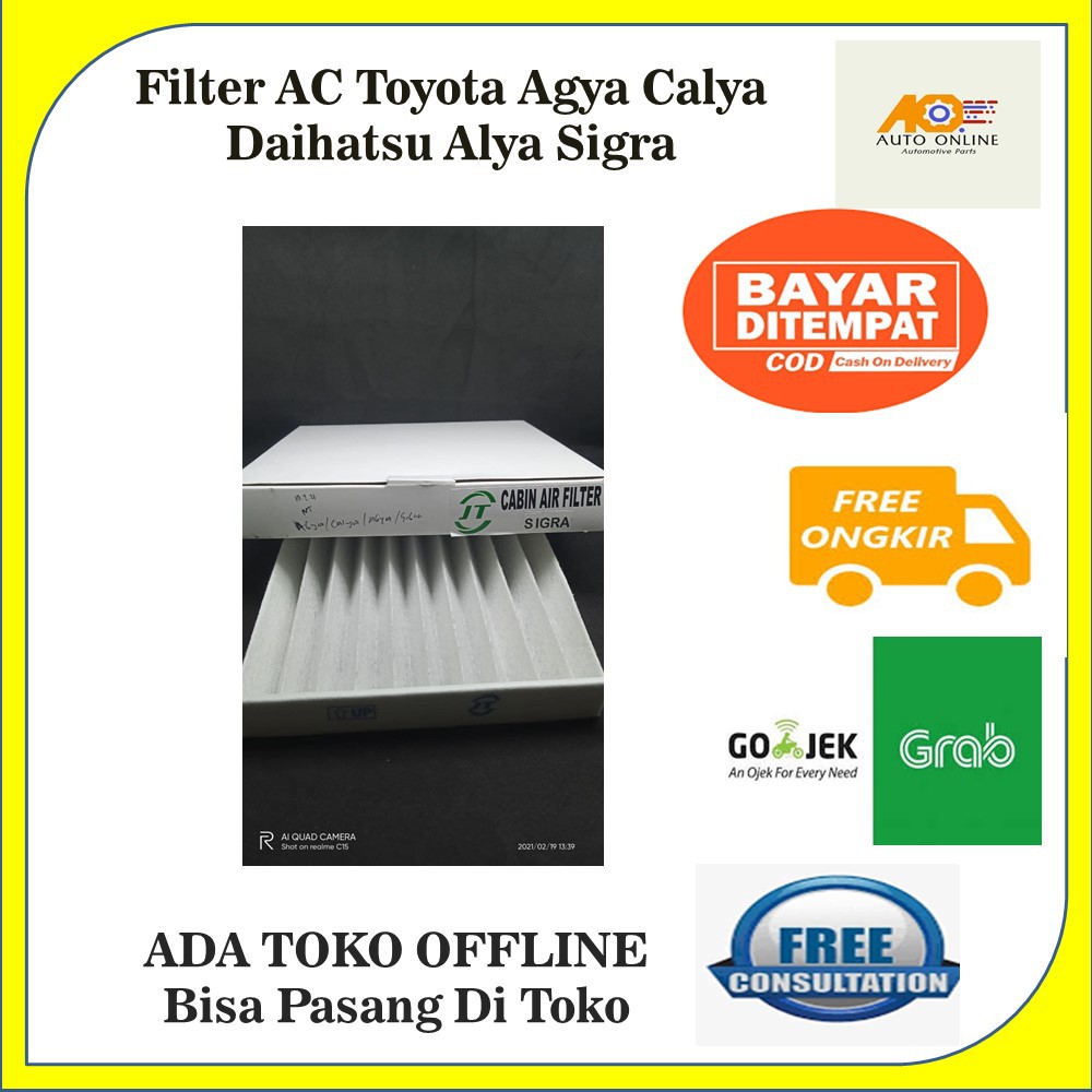 Jual Filter AC Cabin Kabin Toyota Agya Calya Daihatsu Alya Sigra ...