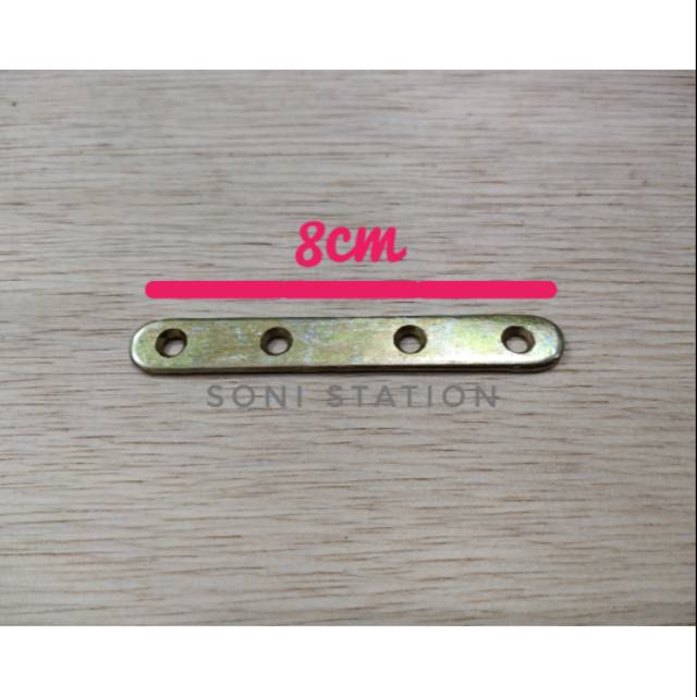 Jual Plat lurus 8cm 4 lobang besi chrome | Shopee Indonesia