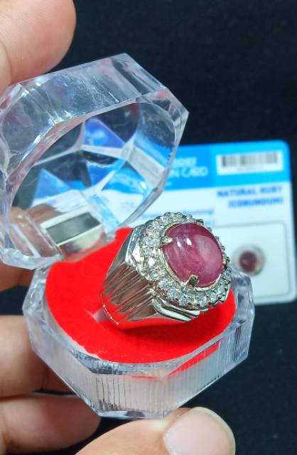 Jual TERMURAH Batu natural ruby bersertifikat/memo lab | Shopee Indonesia