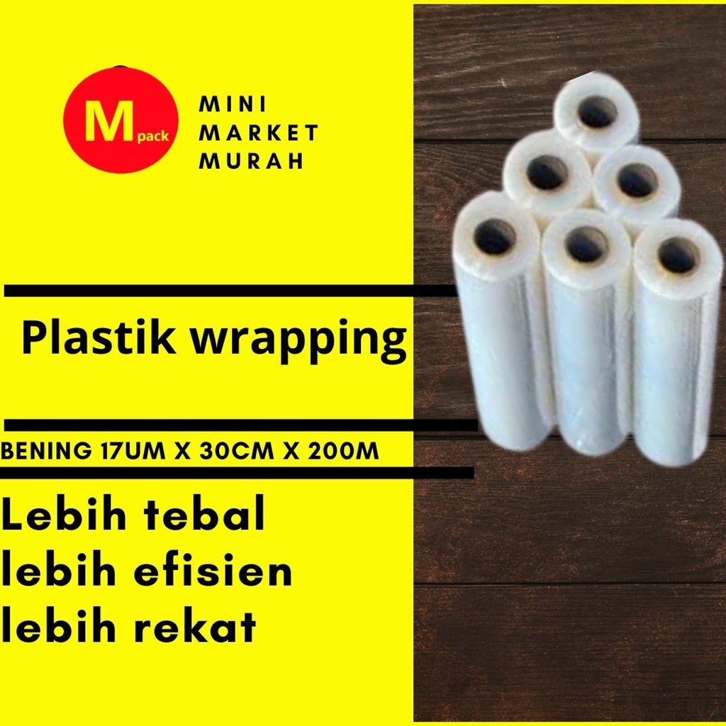 Jual Plastik wrapping barang bening / strech film uk 30cm x 250m ...