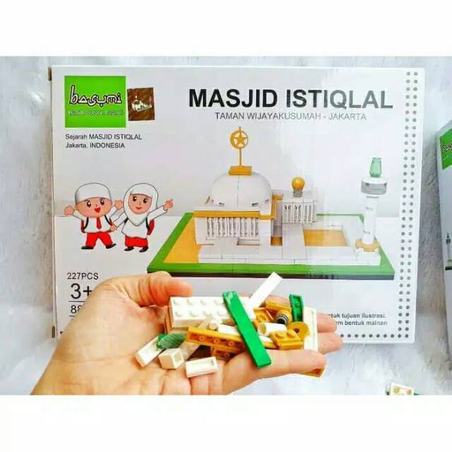Jual Mainan Block Basumi Masjid Istiqlal - Block Islami Anak Edukatif ...