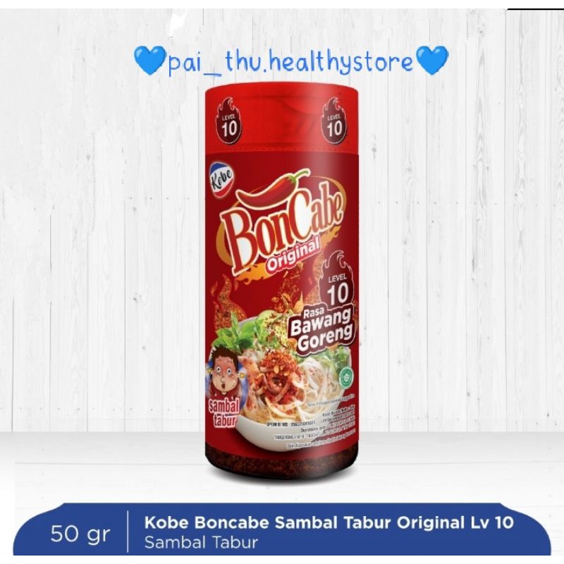Jual Bon Cabe Original Sambal Tabur Level 10 Rasa Bawang Goreng @50gr ...