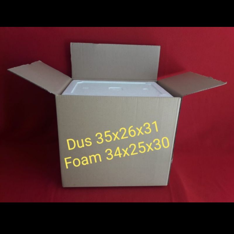 Jual Kardus Dan Box Styrofoam 34×25×30 cm 7kg | Box Sterofom gabus kotak sterofom | Shopee Indonesia