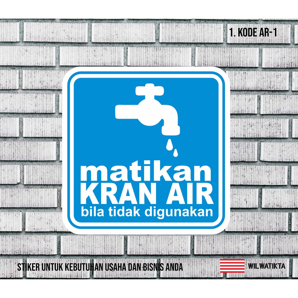 Jual stiker sign matikan kran air | Shopee Indonesia