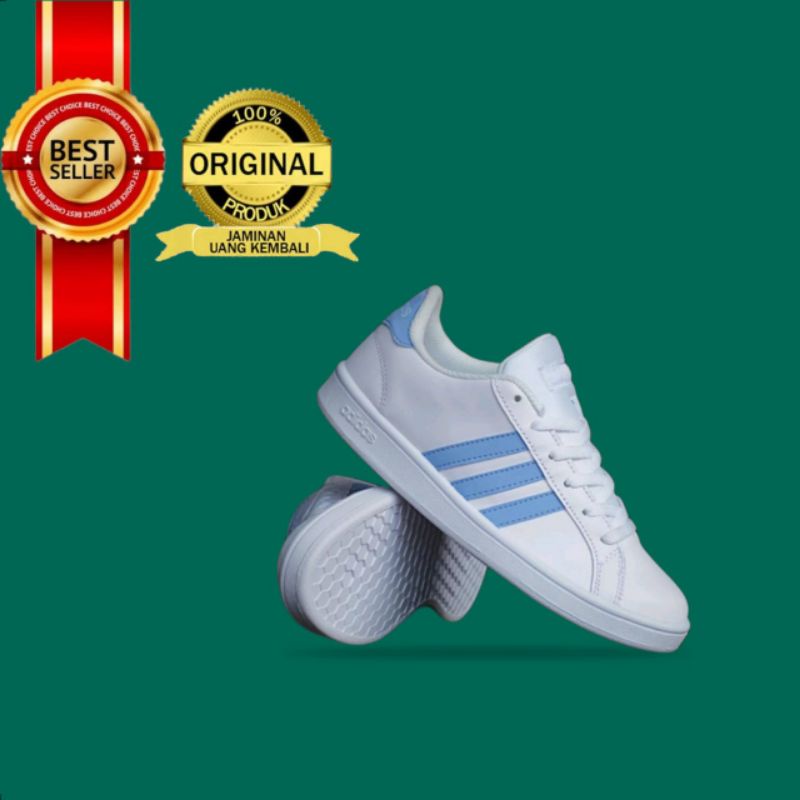 Jual SEPATU WANITA / SEPATU SNEAKERS / Sepatu GRAND COURT WHITE ICE ...