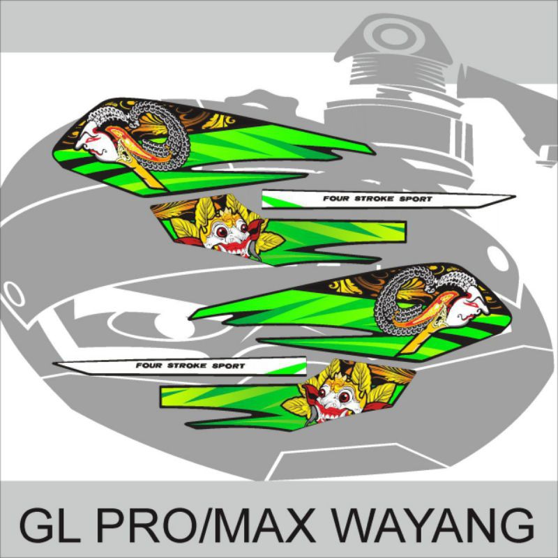 Jual STIKER STRIPING DECAL VARIASI DAN LAMINASI HONDA GL PRO/ MAX ...