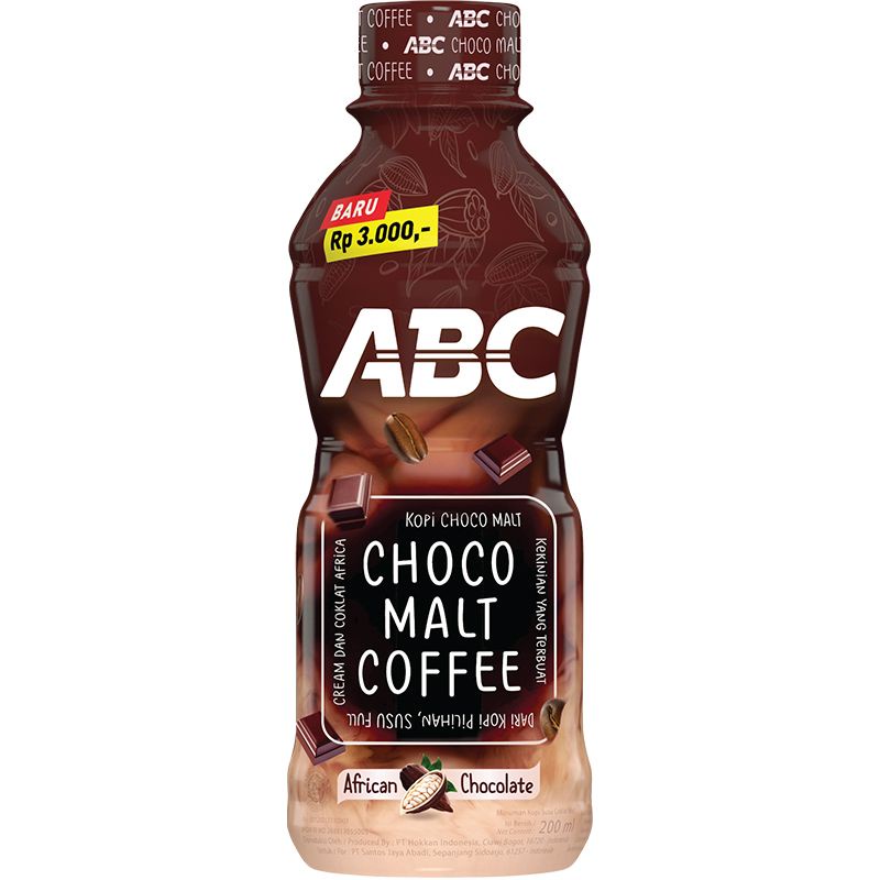 Jual ABC CHOCO MALT COFFEE BOTOL 200ML | Shopee Indonesia