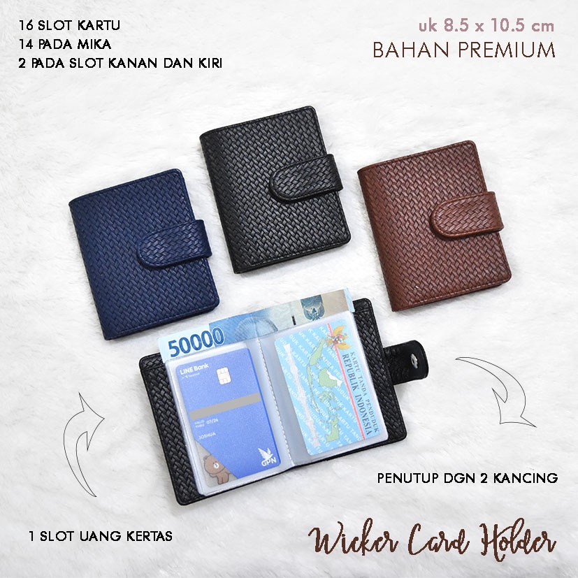 Jual Wicker Card Holder 17 Slot / Dompet Wanita / Dompet Lipat / Dompet ...