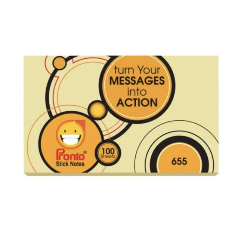 Jual Memo stick/Sticky note/pos-it pronto 655 kuning ( 1pcs ) | Shopee ...