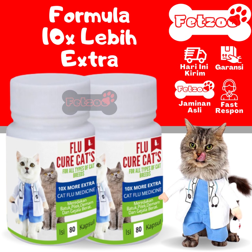 Jual Obat Flu Kucing Pilek Batuk Demam Ngorok Infeksi Pernafasan Kucing ...