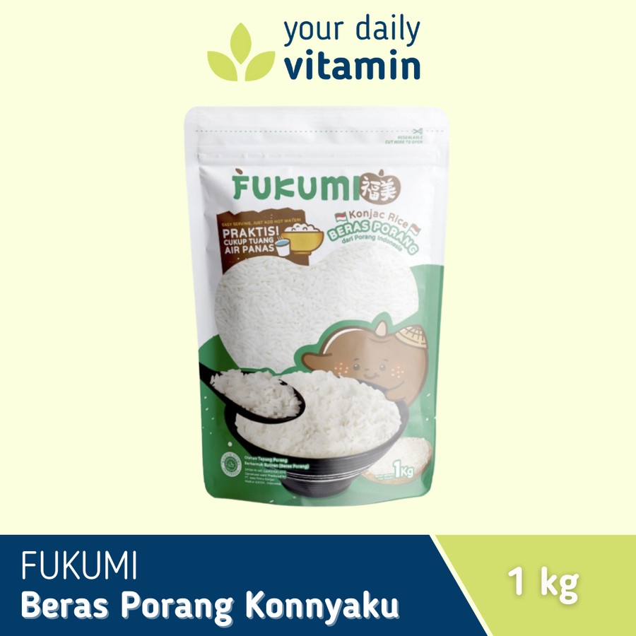 Jual Fukumi Beras Porang Konjac Rice Pouch 1 kg | Shopee Indonesia