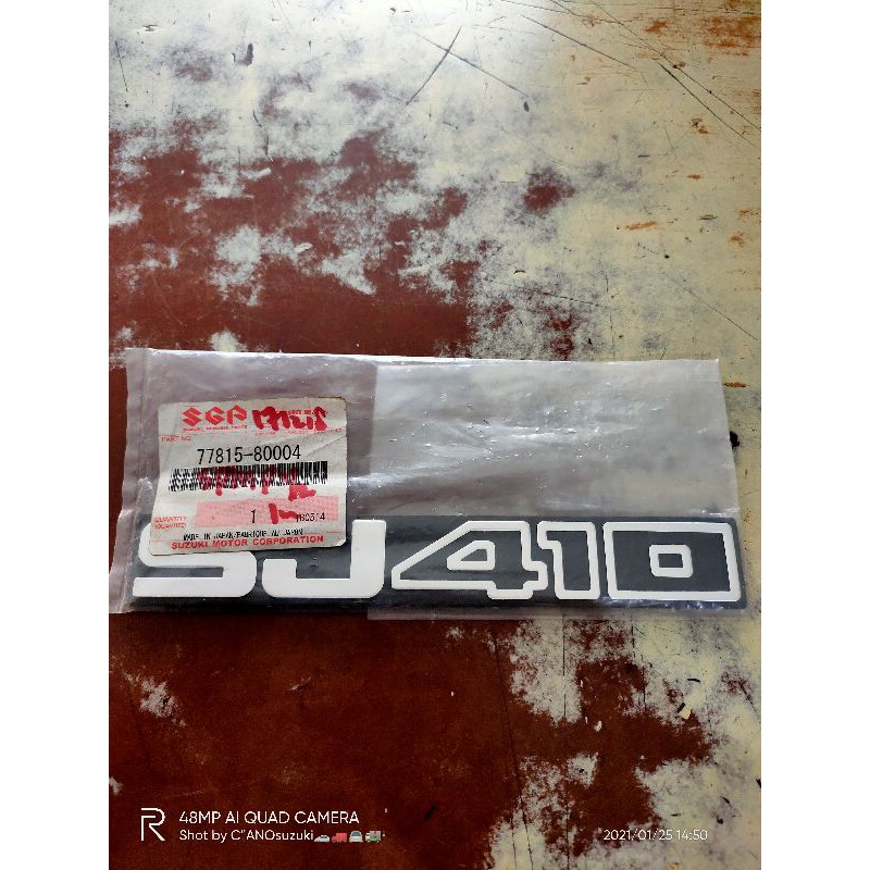 Jual emblem logo tulisan SJ410 Suzuki jimny katana orisinil sgp Japan | Shopee Indonesia