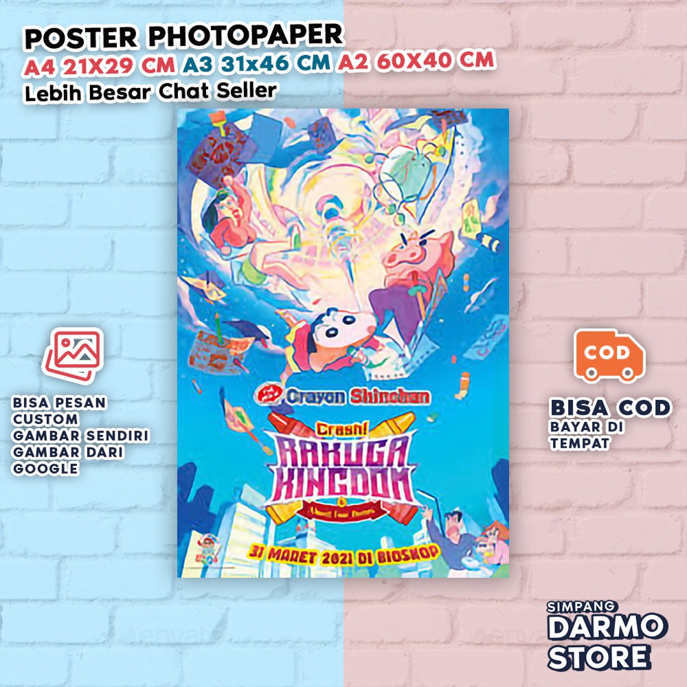 Jual Poster Shinchan Anime Kartun Anak Anak Lucu Jail Wibu Shinnosuke ...